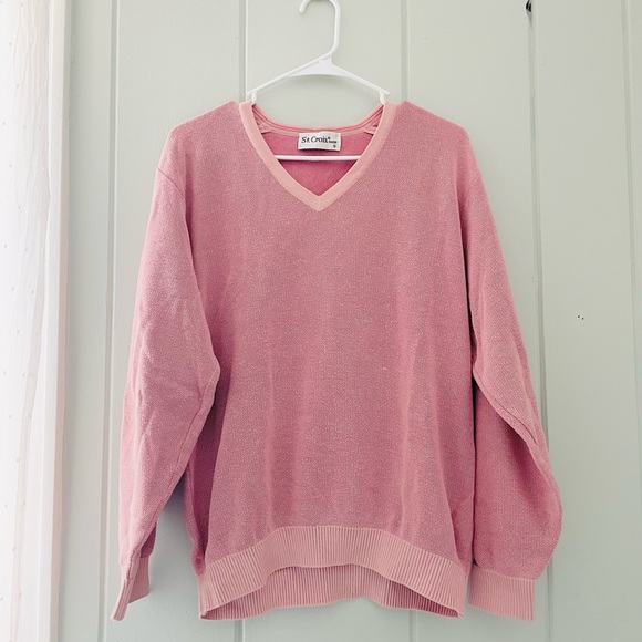 St. Croix | Sweaters | Vintage St Croix Vneck Sweater In Light Pink ...